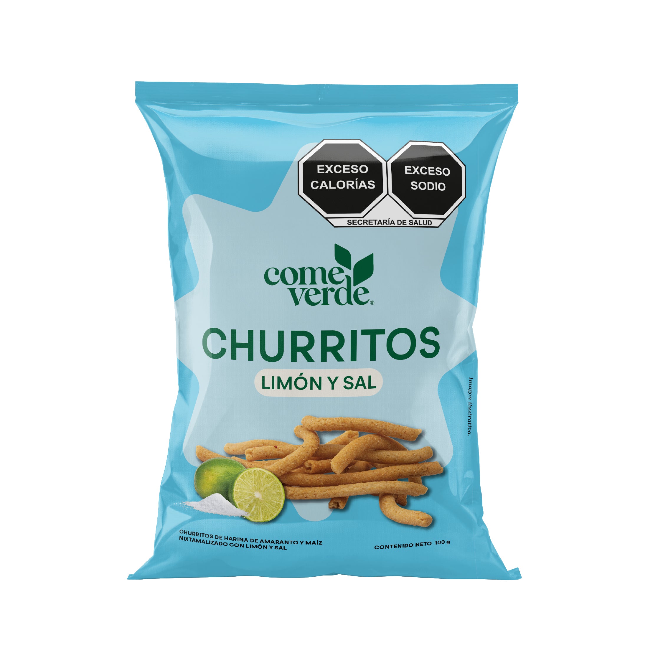 CHURRITOS LIMÓN Y SAL 100g – Come Verde®